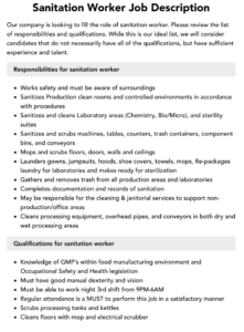 The Ultimate Guide to Sanitation Worker Job Descriptions