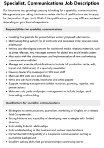The Essential Guide to Communications Specialist Job Descriptions