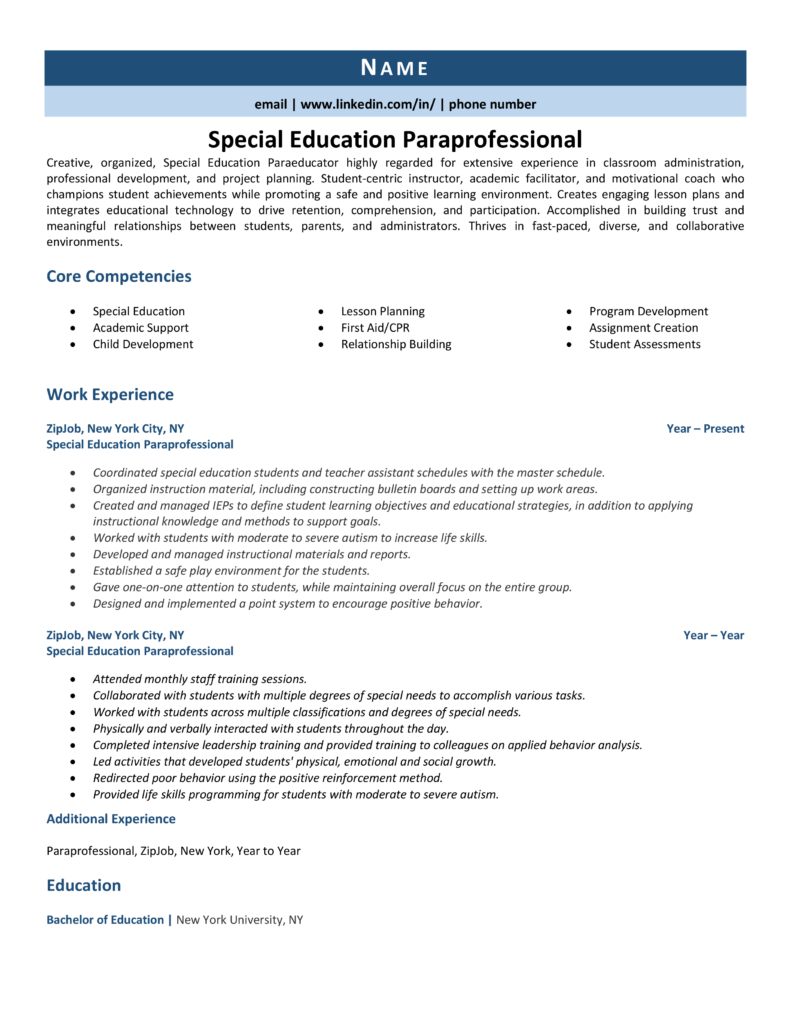 The Ultimate Guide to SPED Paraprofessional Job Descriptions